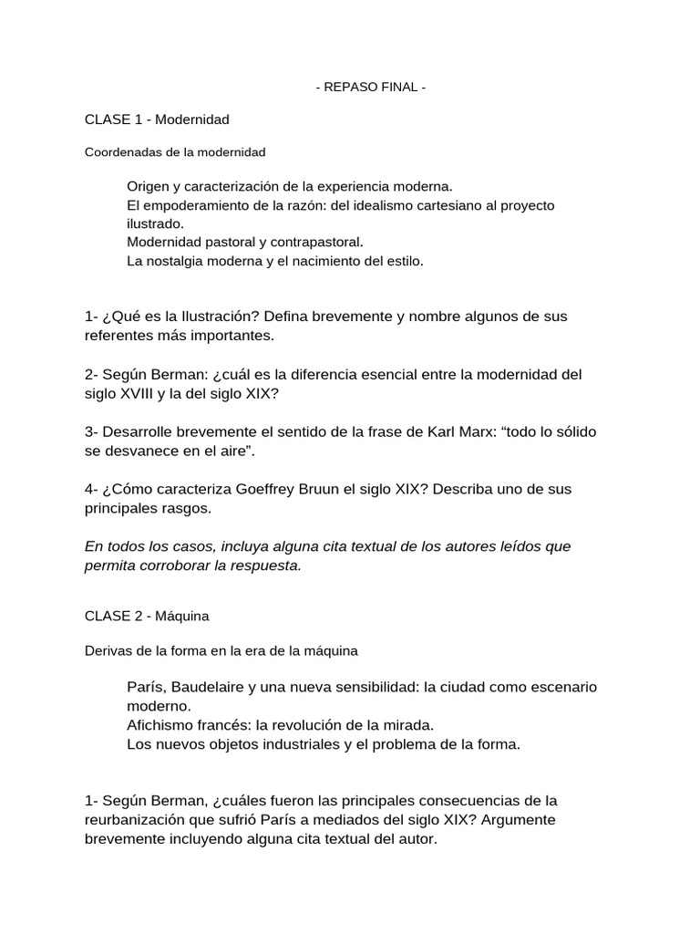 Repaso Final | PDF | Vanguardia | Art Nouveau