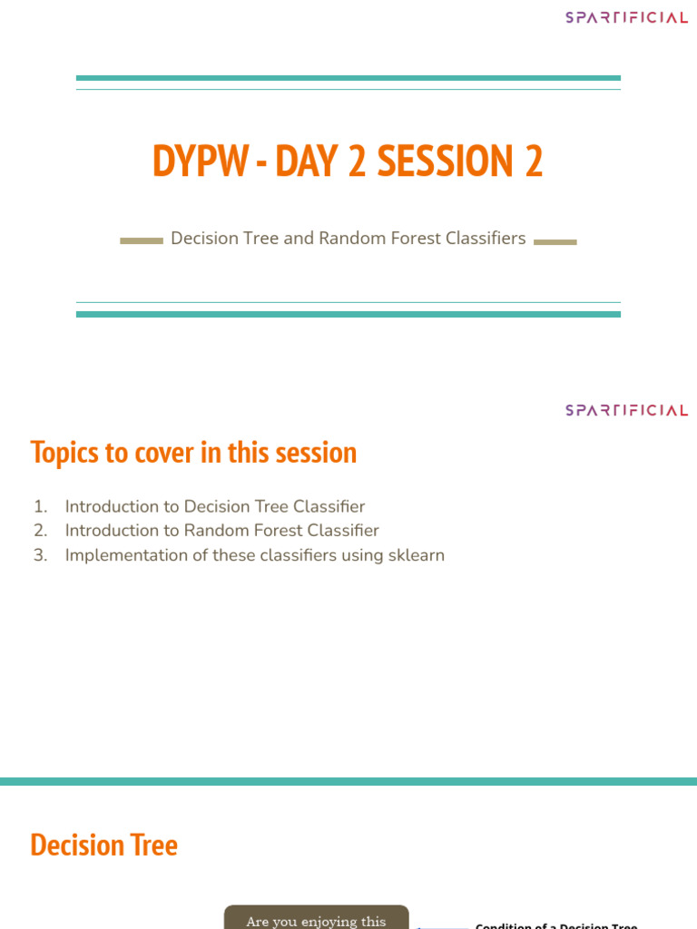 D2S2 - Decision Tree and Random Forest Classifiers | PDF | Applied Mathematics | Algorithms