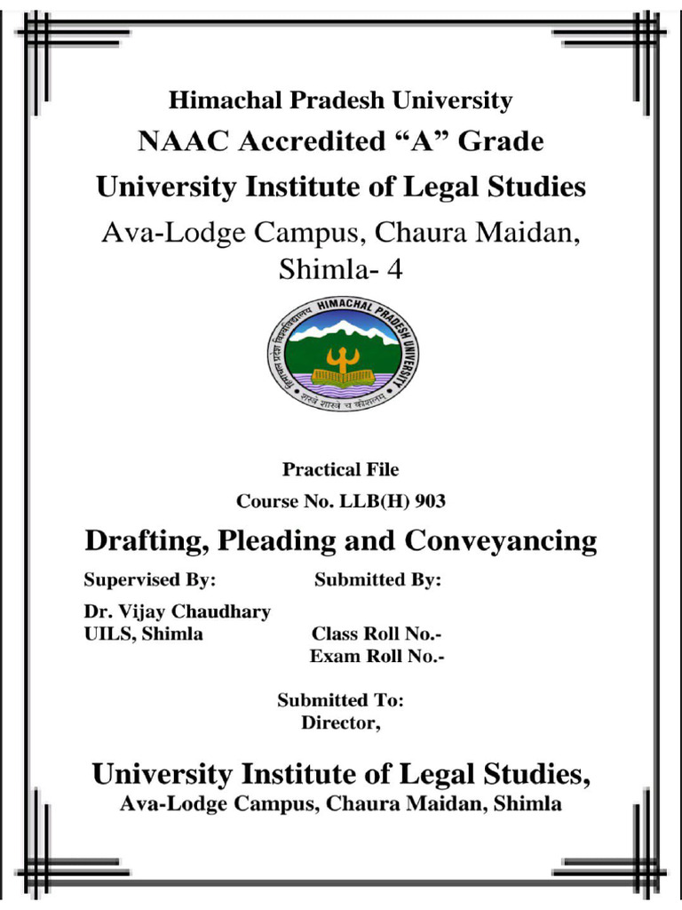Drafting Front Page | PDF