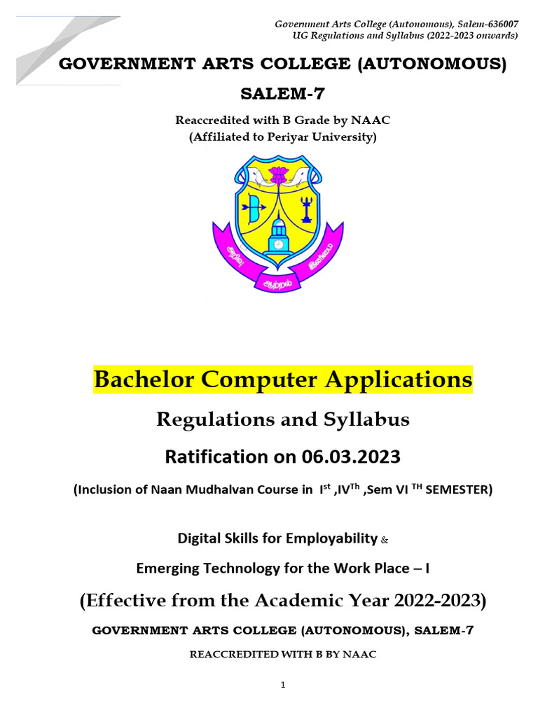 Computer Application UG | PDF | Computer Program | Programming