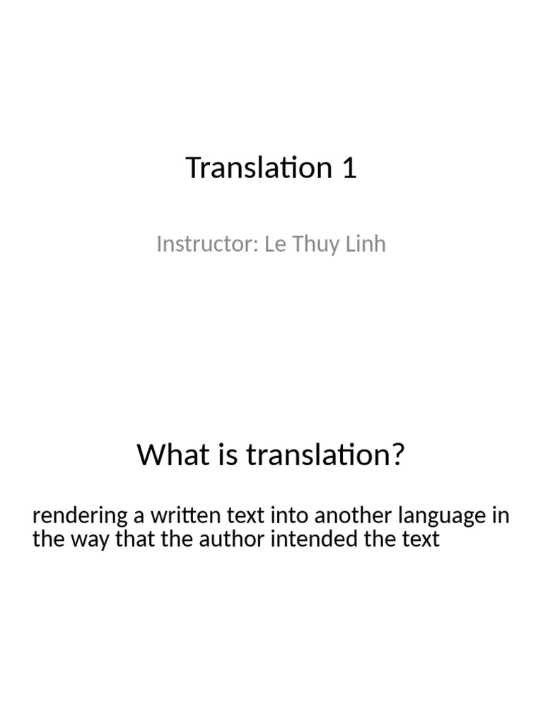 Understanding Translation Dynamics | PDF