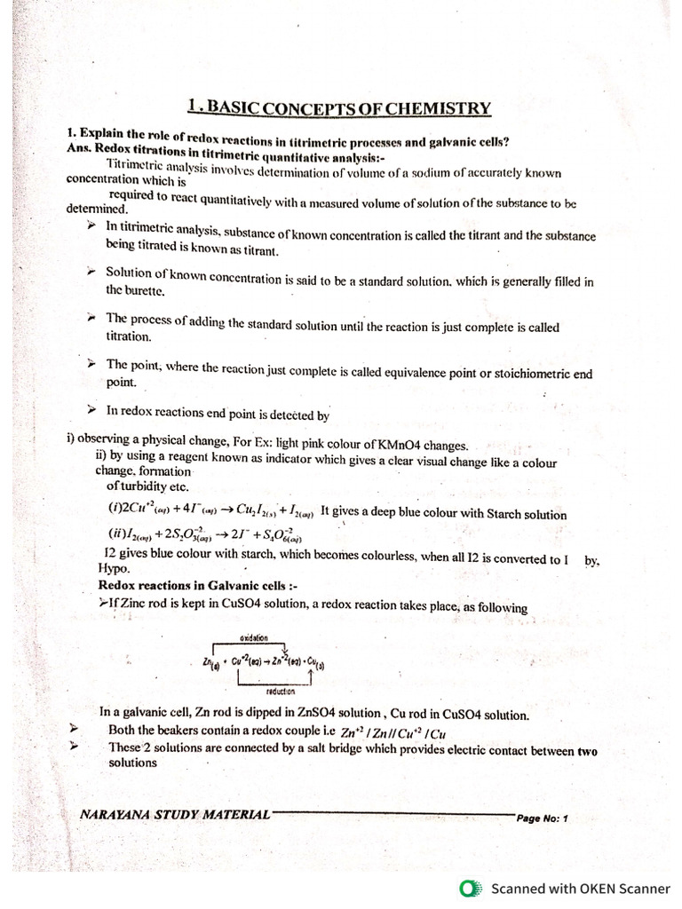 Basic Concepts of Chemistry (1st PUC) | PDF