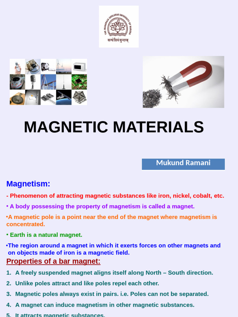 CH 7 Magnetic Material | PDF | Magnetism | Magnetization
