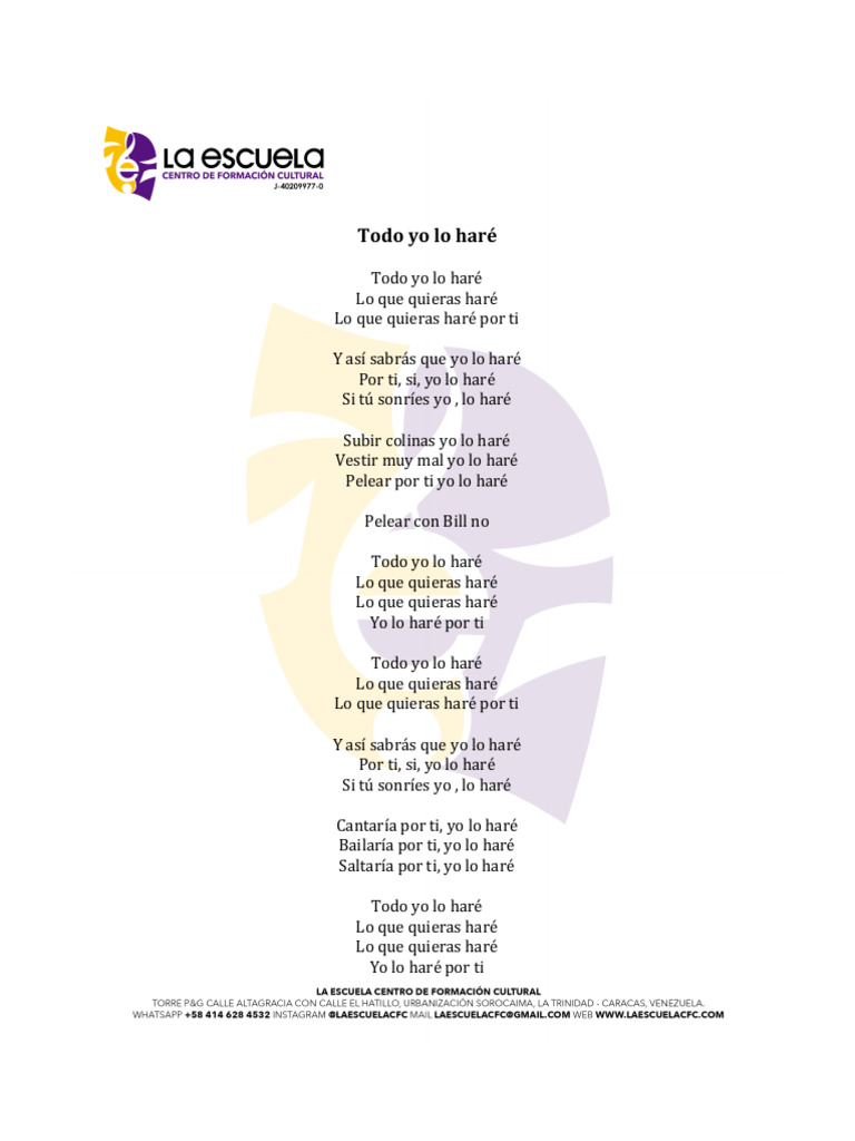 Todo Yo Lo Hare | PDF