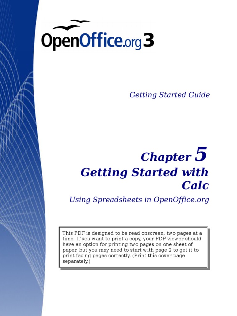 Getting Started With Calc | PDF | Comma Separated Values | Spreadsheet