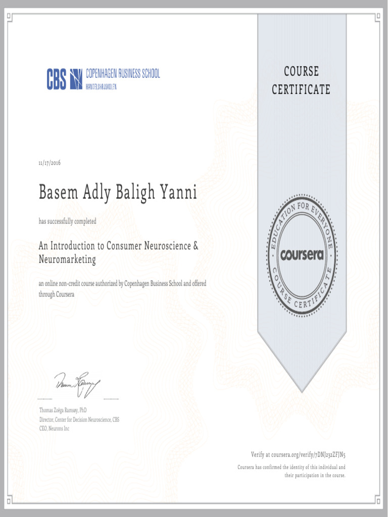 An Introduction to Consumer Neuroscience & Neuromarketing - Coursera ...