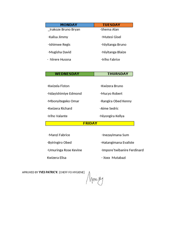 Classetime Table | PDF