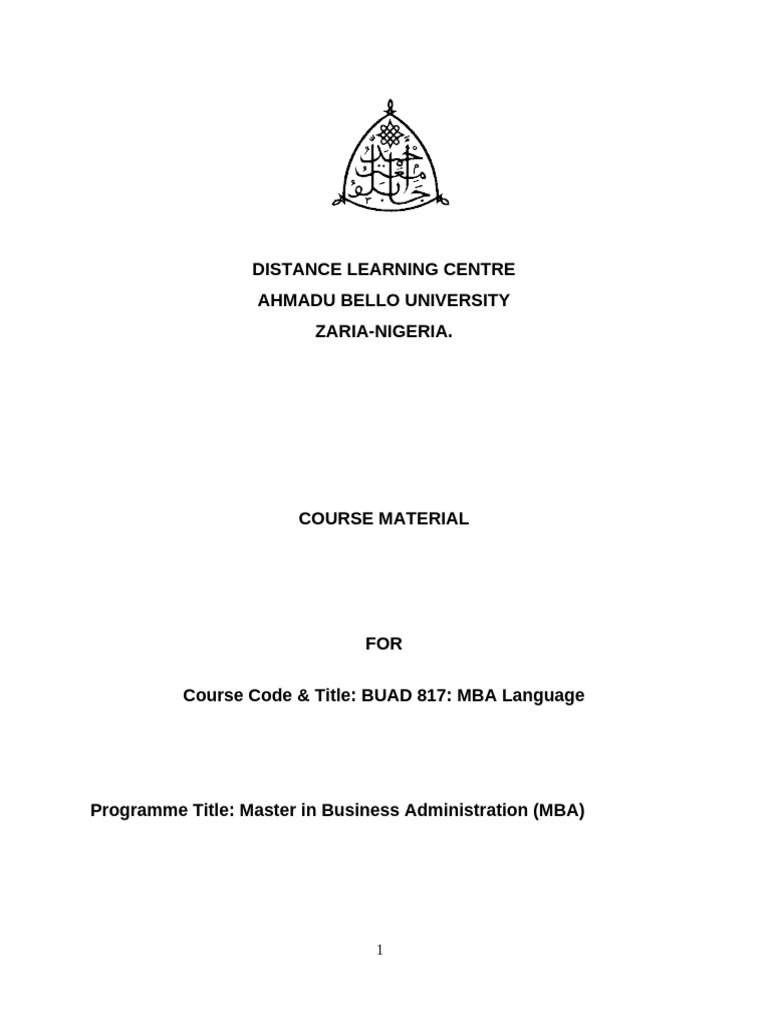 BUAD 817 Note | PDF | Communication | Subject (Grammar)