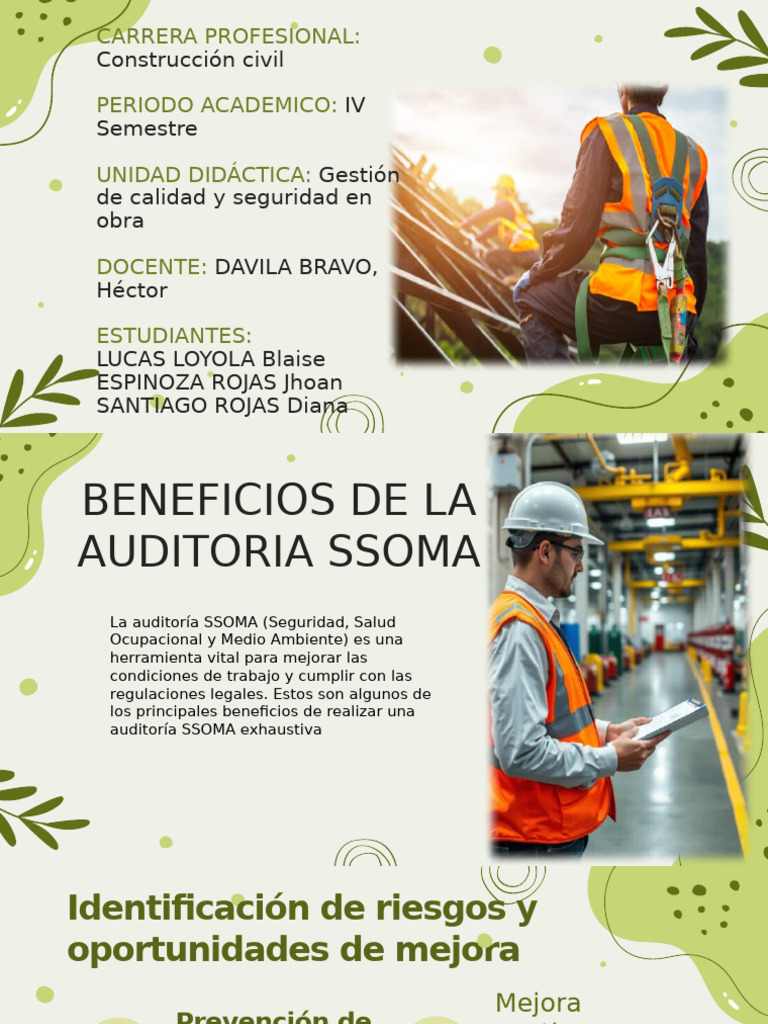 Beneficios de la auditotia SSOMA | PDF