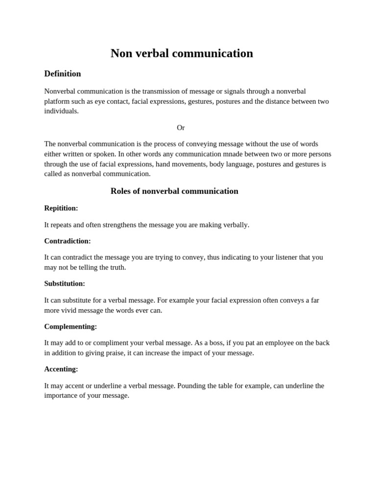 Understanding Nonverbal Communication | PDF | Nonverbal Communication ...