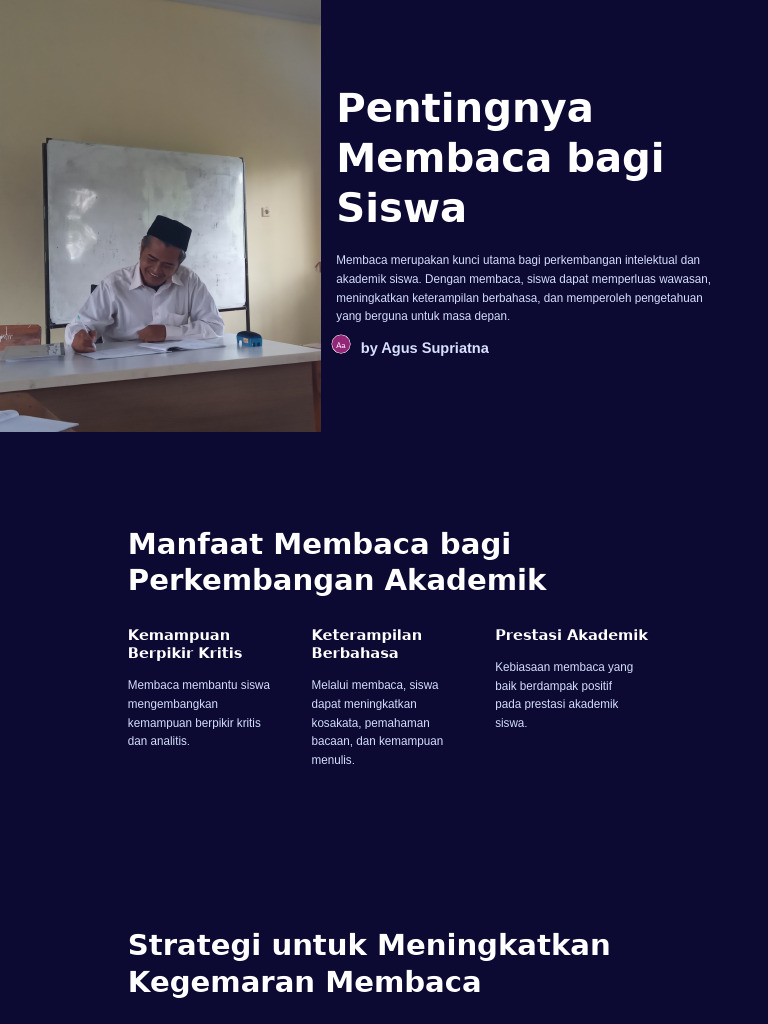 Pentingnya Membaca Bagi Siswa | PDF
