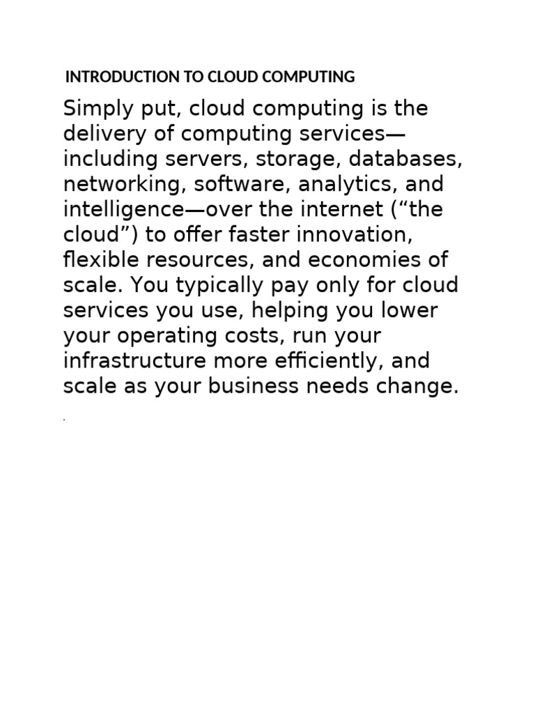 Cloud Computing | PDF