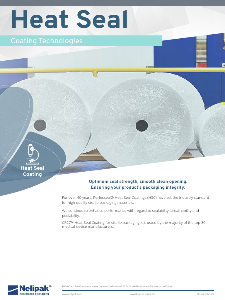 Nelipak Heat Seal Coating - Sell Sheet | PDF | Materials | Secondary ...