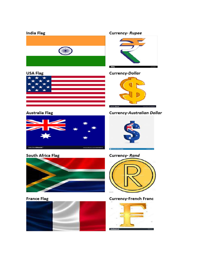 Flag & currency symbol | PDF