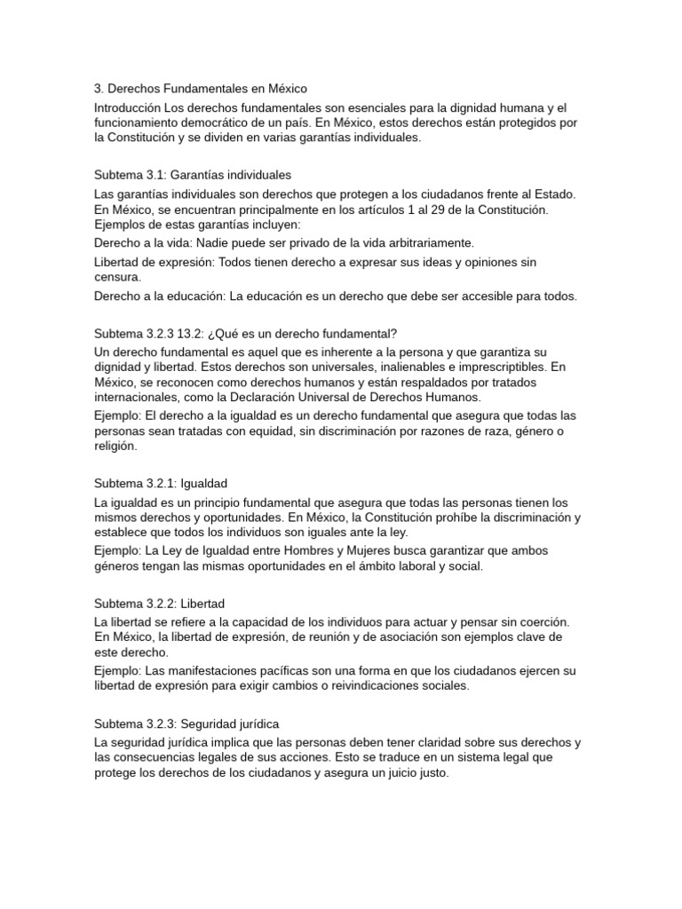 Derechos Fundamentales en México: Claves | PDF | Derecho Constitucional ...