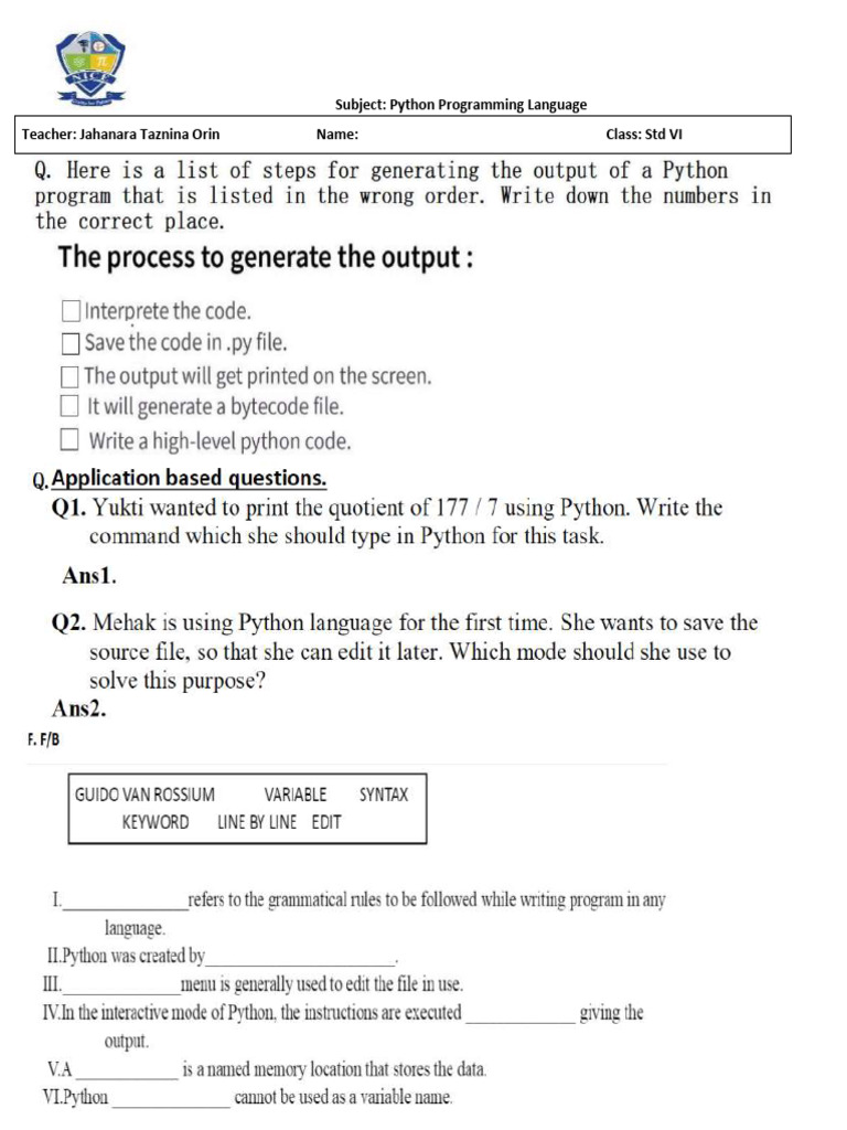 STD 6 (Theory) | PDF