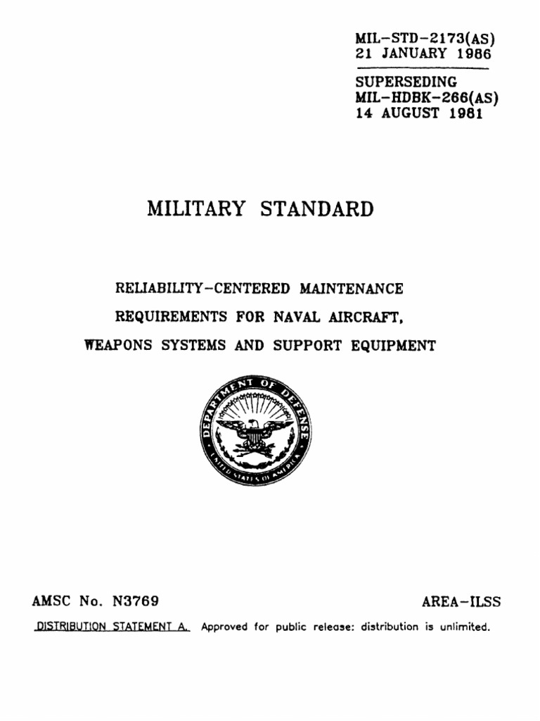RCM Military Estandar 2173 | PDF