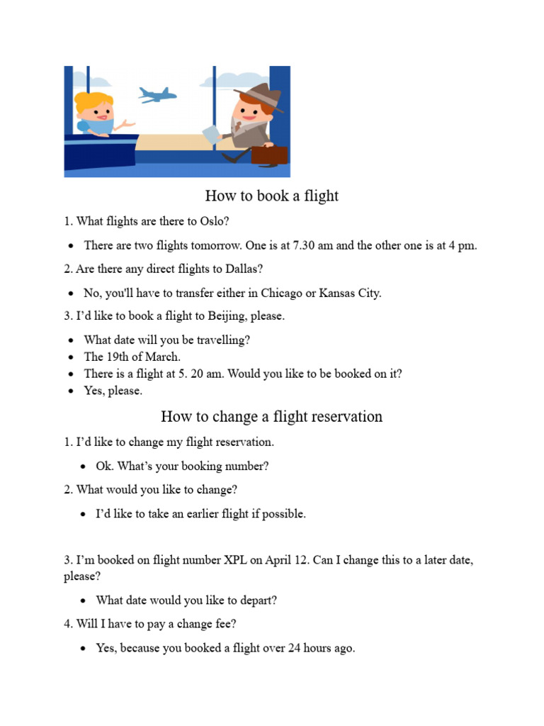 Booking N Changing Flight | PDF