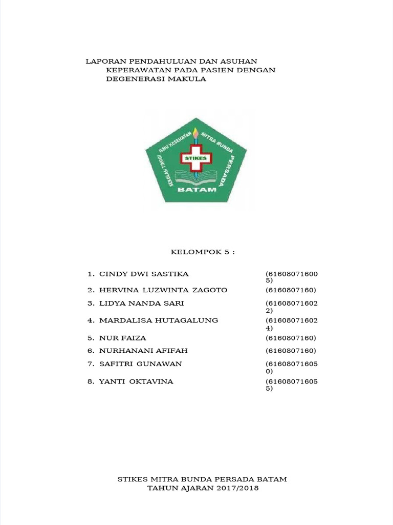 PDF Laporan Pendahuluan Dan Asuhan Keperawatan Pada Pasien Dengan Degenerasi Makula | PDF