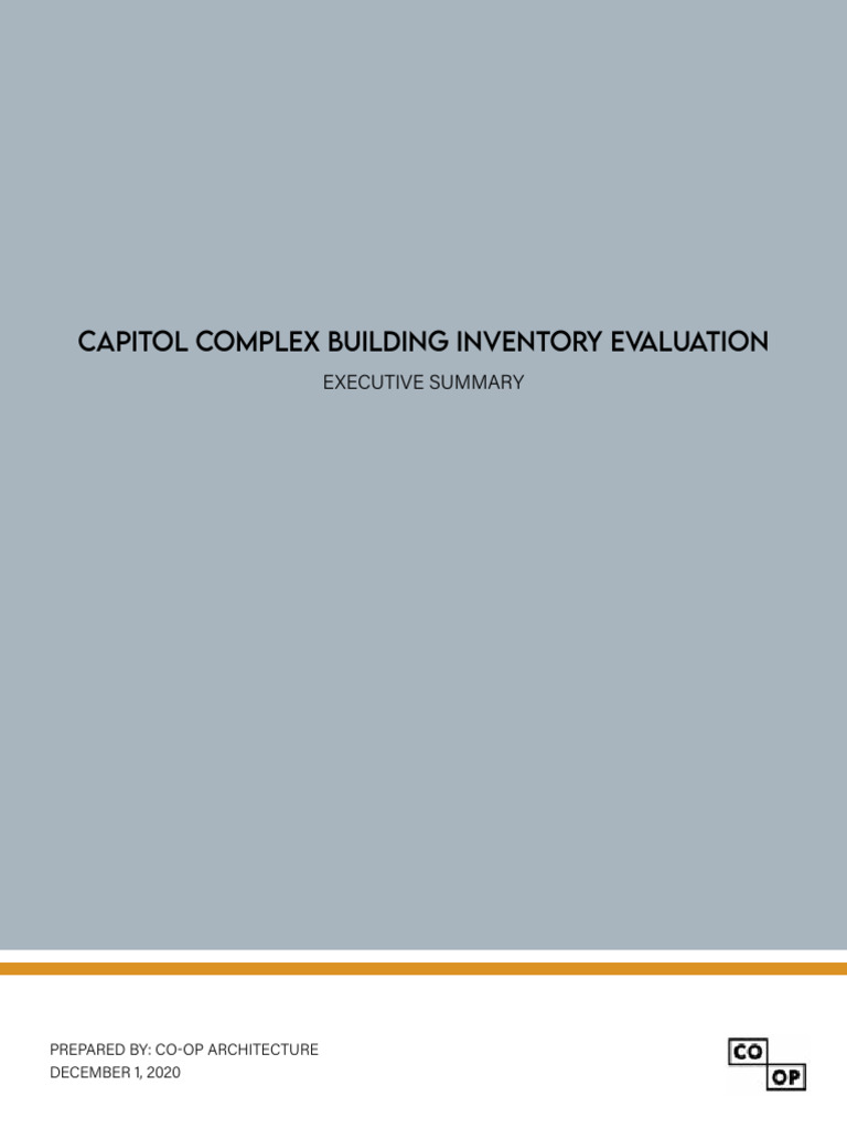 Capitol Complex Building Inventory Evaluation: Executive Summary | PDF ...