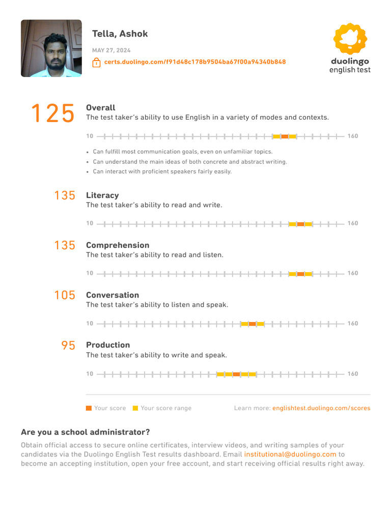 Duolingo English Test | PDF