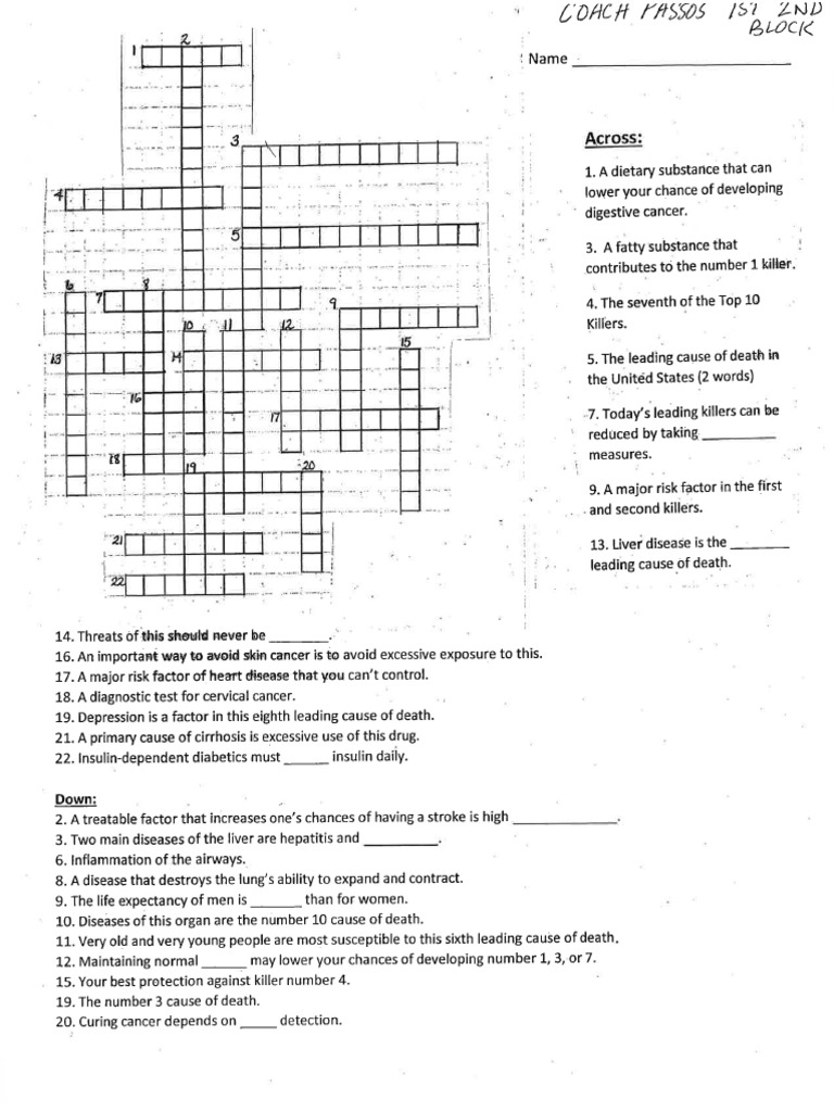 Killer Packet Crossword Puzzle | PDF