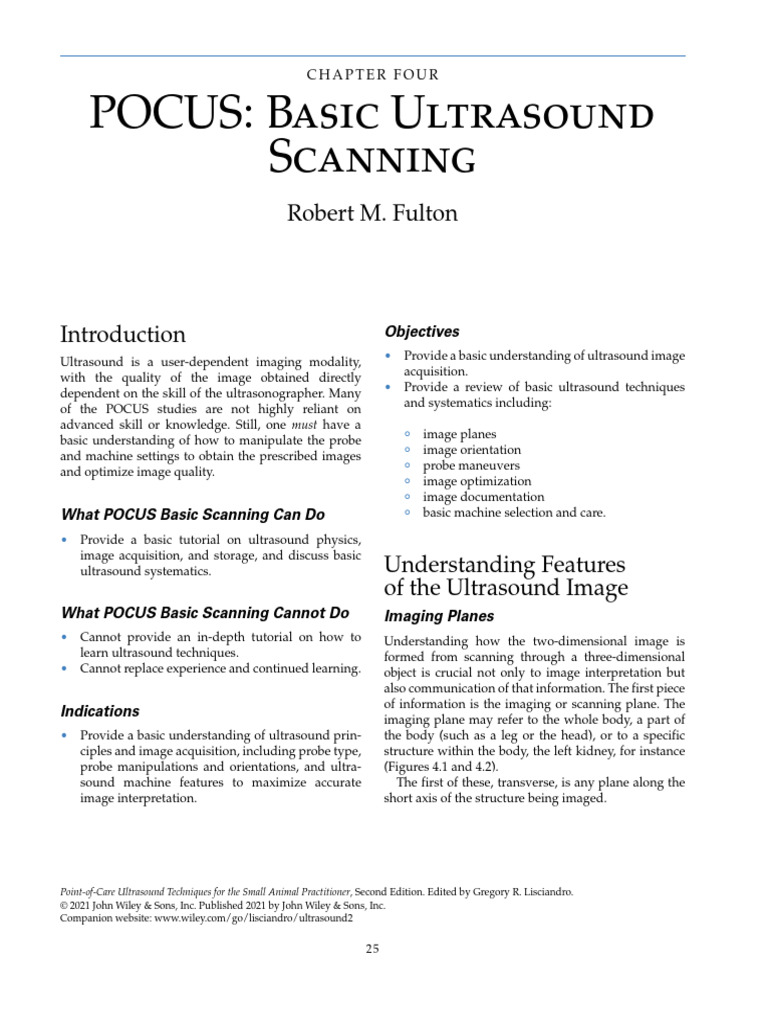 第一期：超声扫查基础 | PDF | Medical Ultrasound