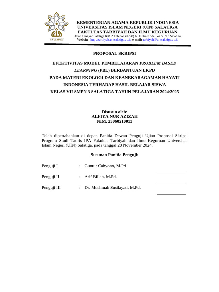 Lembar_Pengesahan_proposal skripsi | PDF