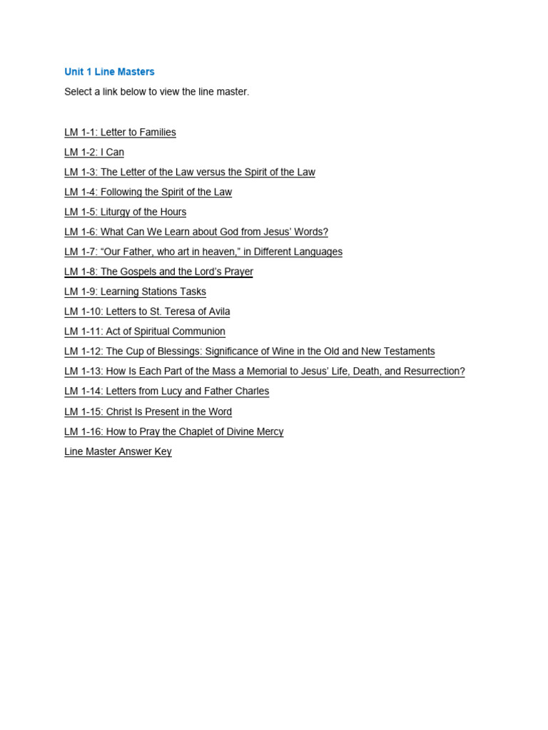 re7_u01_lms_web | PDF | Mass (Liturgy) | Eucharist