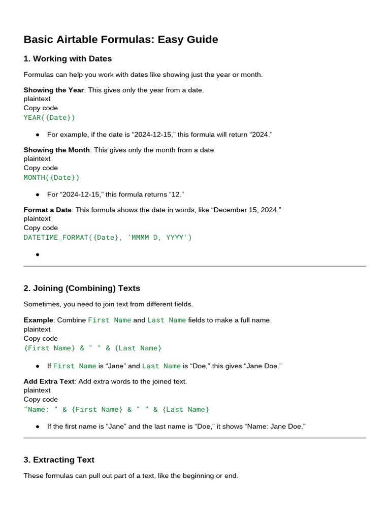 Explanation On Formula Syntax With Examples | PDF | Computer ...