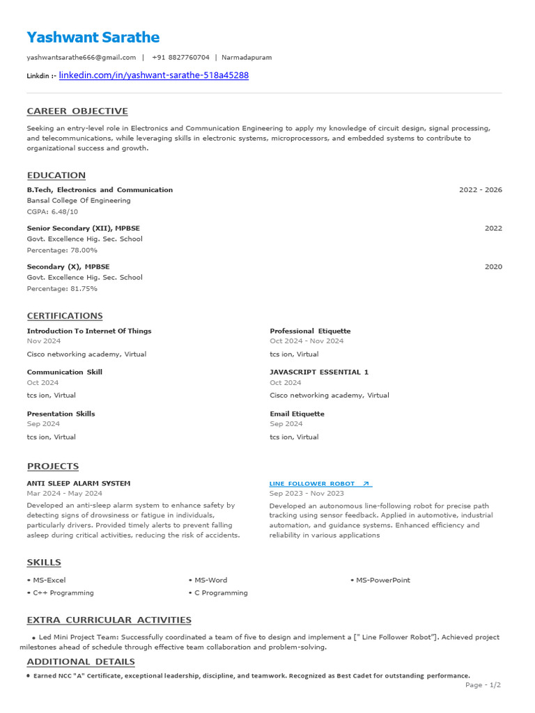 Resume | PDF | Computing | Engineering