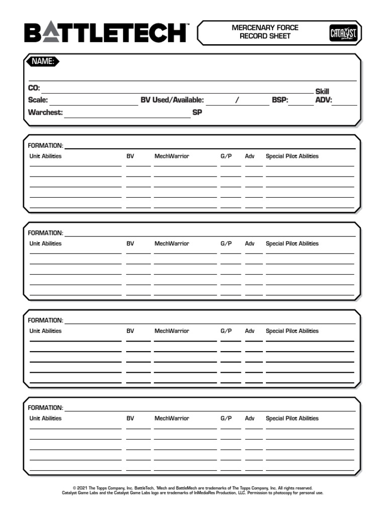 BattleTech Mercenaries Rulebook (1st Print) 36 | PDF