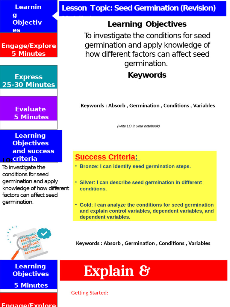 Seed Germination Conditions Explained | PDF | Evaluation | Germination