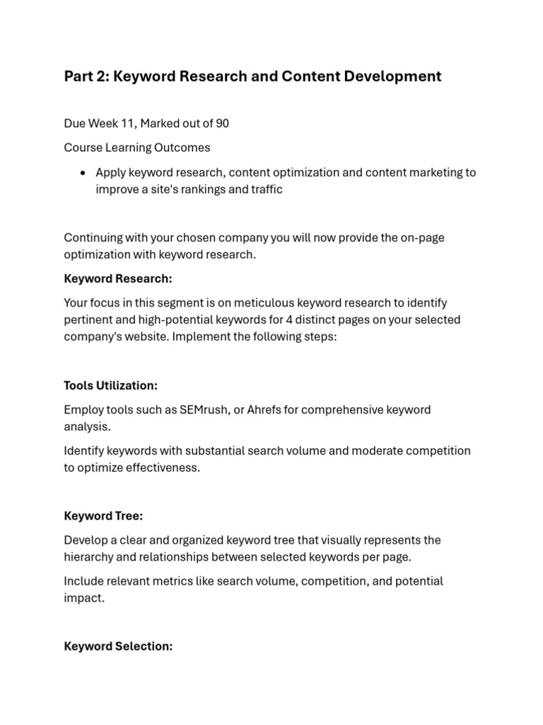 Instructions Project - Part 2 | PDF | Search Engine Optimization ... Instructions Project - Part 2 | PDF | Search Engine Optimization ...