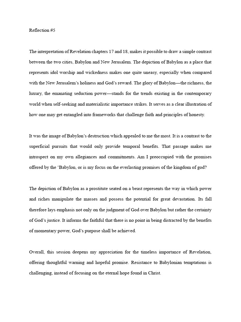 Reflection 5 | PDF