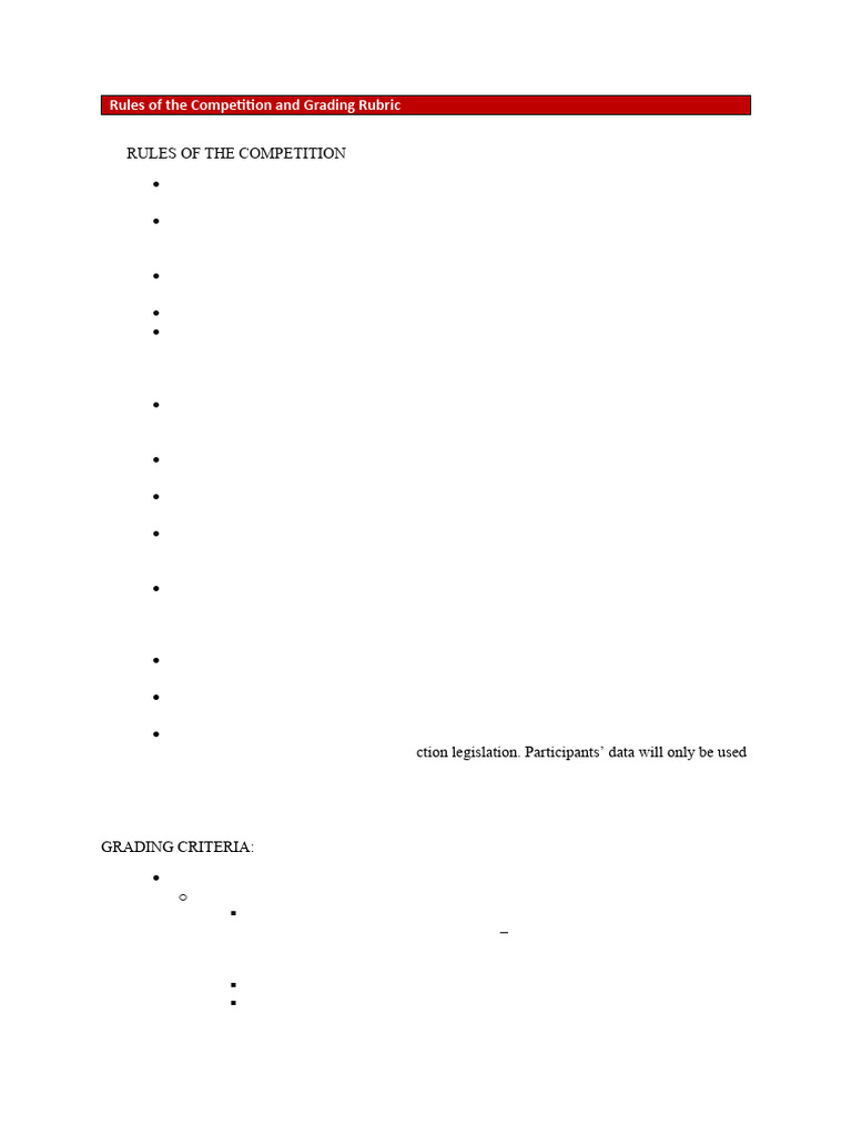 Essay Competition - Rules and Grading Rubric - Fin | PDF | Thought | Theory