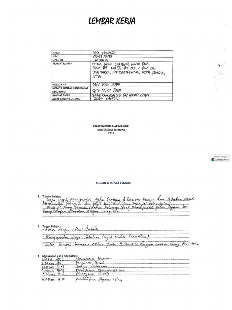 Lembar Kerja Yudi Mawardi | PDF