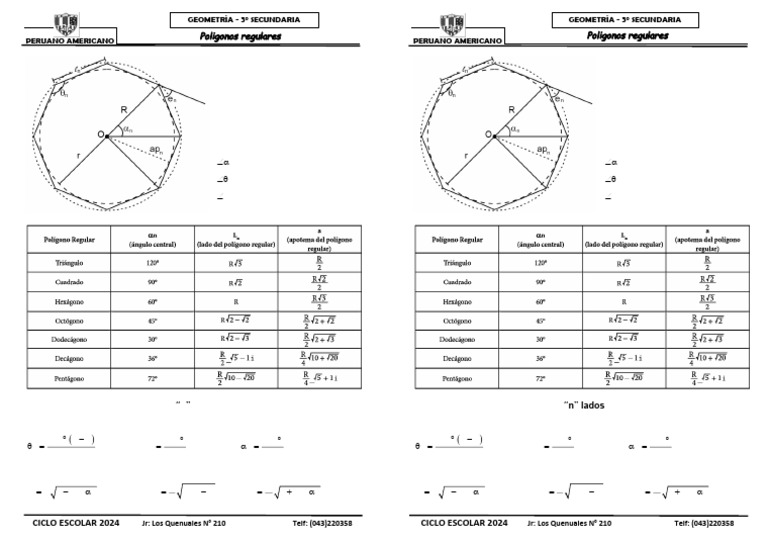 polígonos regulares | PDF | Geometría del plano euclidiano | Politopos