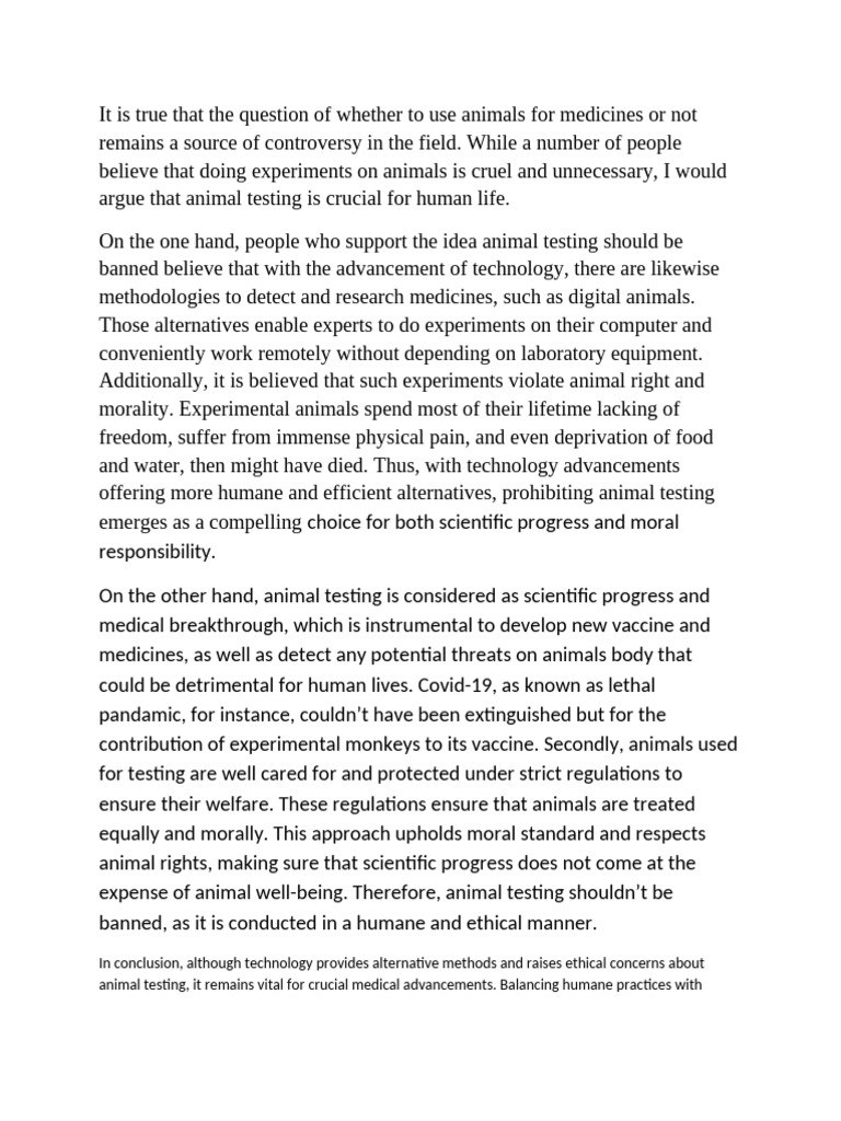 Band 7 Animal Testing | PDF