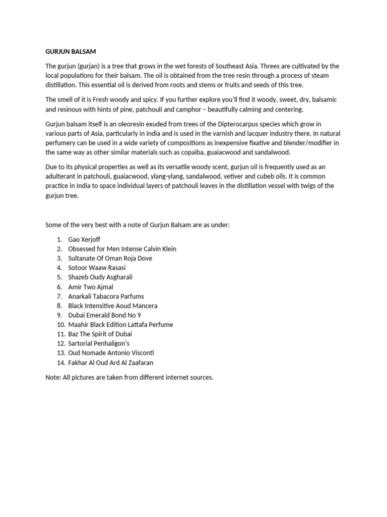 GURJUN BALSAM | PDF