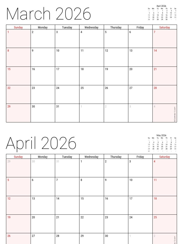 2026-2027 Monthly Calendar Overview | PDF