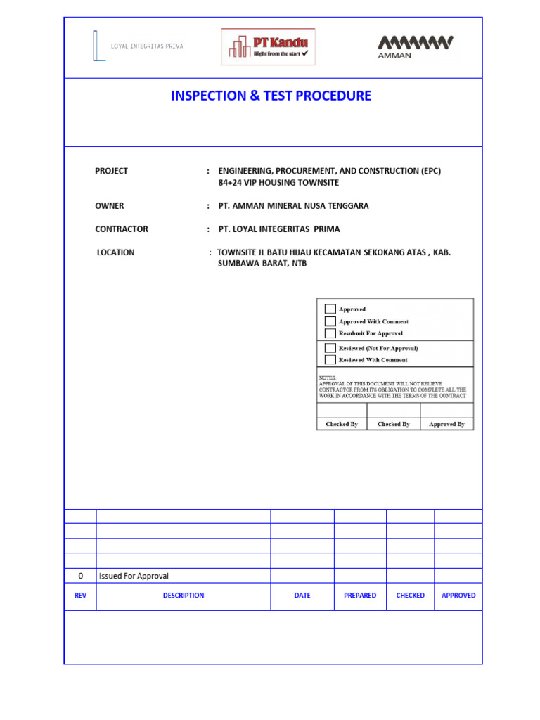 Inspection Test Procedure Steel Structur on Site | PDF | Welding ...