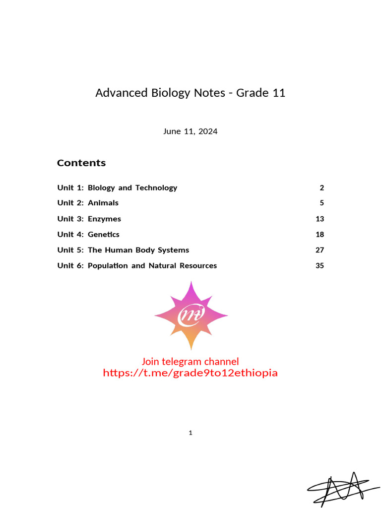 Biology Notes Book g11 | PDF | Meiosis | Mitosis