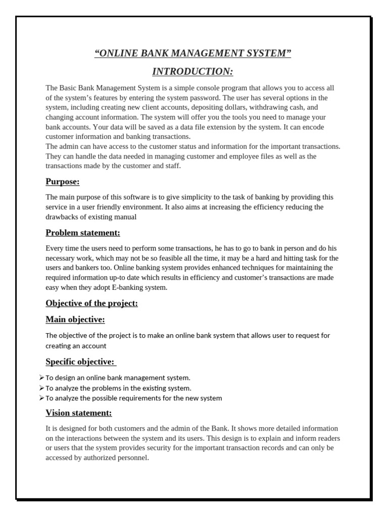 bank management system | PDF | Use Case | User (Computing)