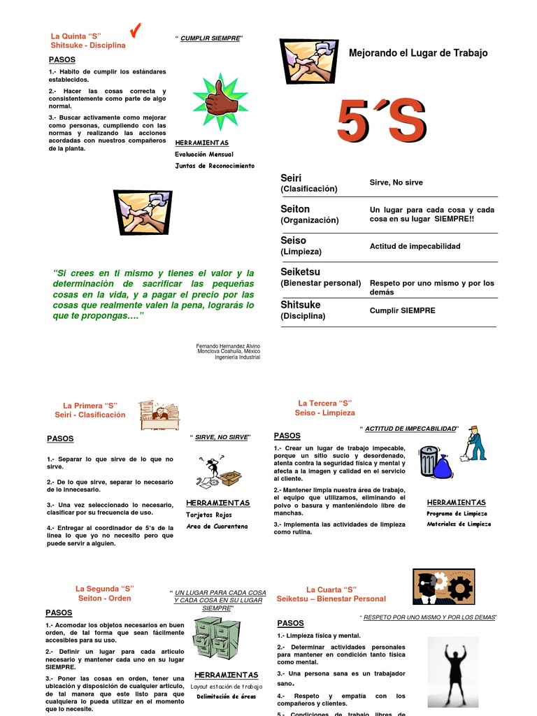 Triptico 5 S Tecnología E Ingeniería Science