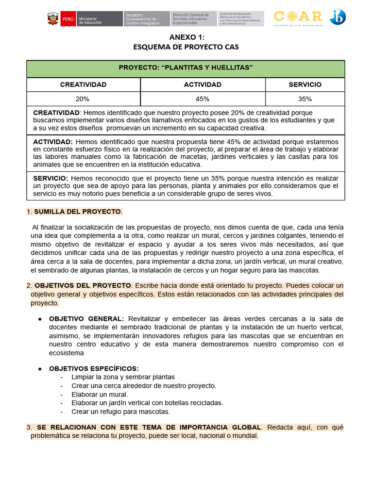 Esquema de proyecto (1) | PDF | Aprendizaje