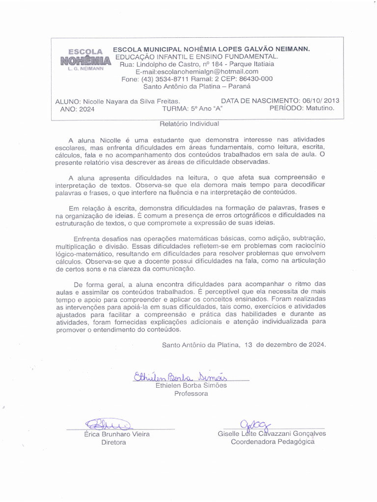 Nicolle 5º Ano | PDF