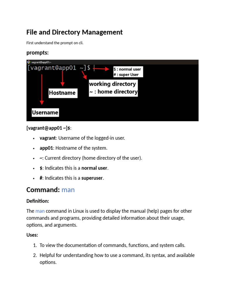 Directory Management Commands Overview | PDF | Directory (Computing ...