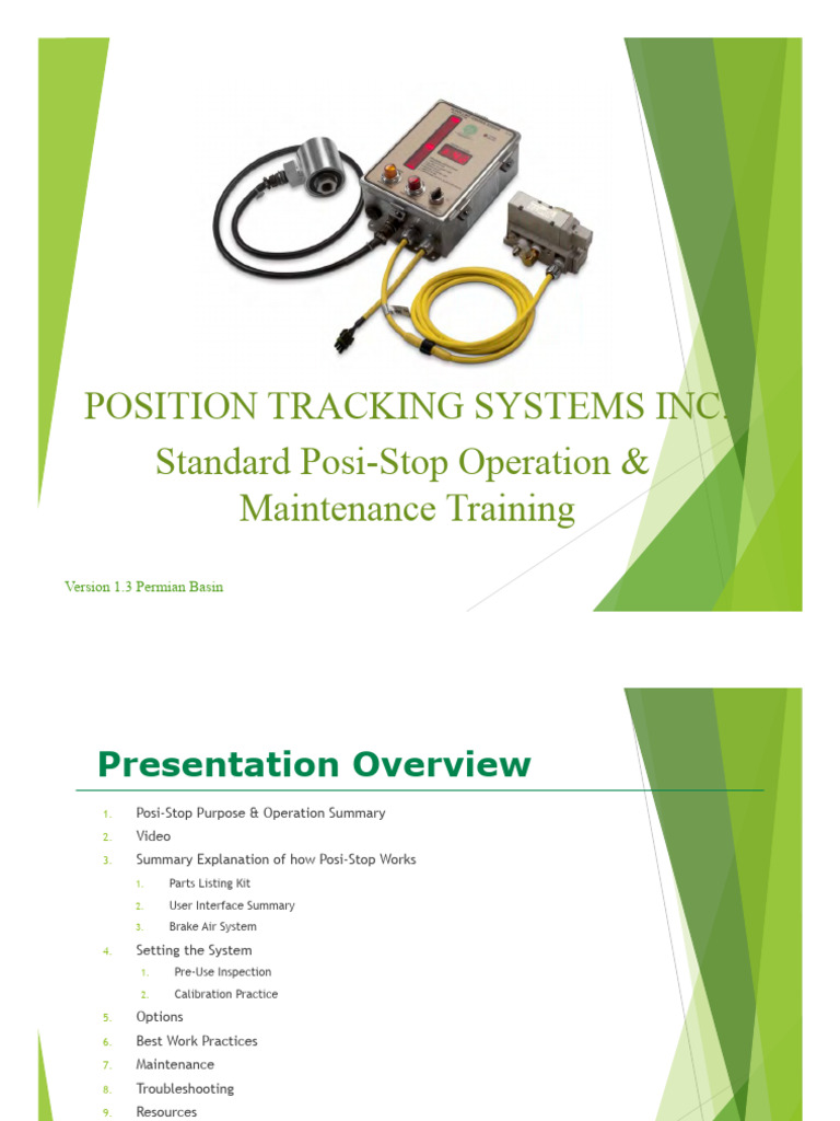 Posi-Stop Operation & Maintenance Guide | PDF | Brake | Valve