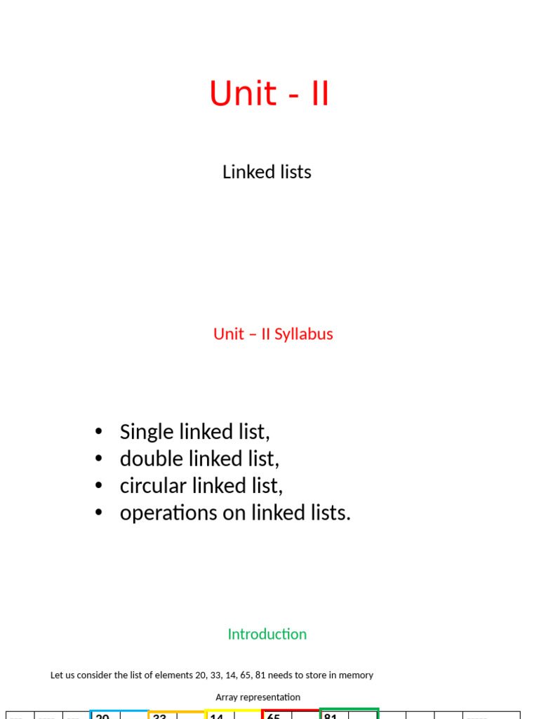Unit Ii Lecture Slides Pdf Pointer Computer Programming Computer Programming